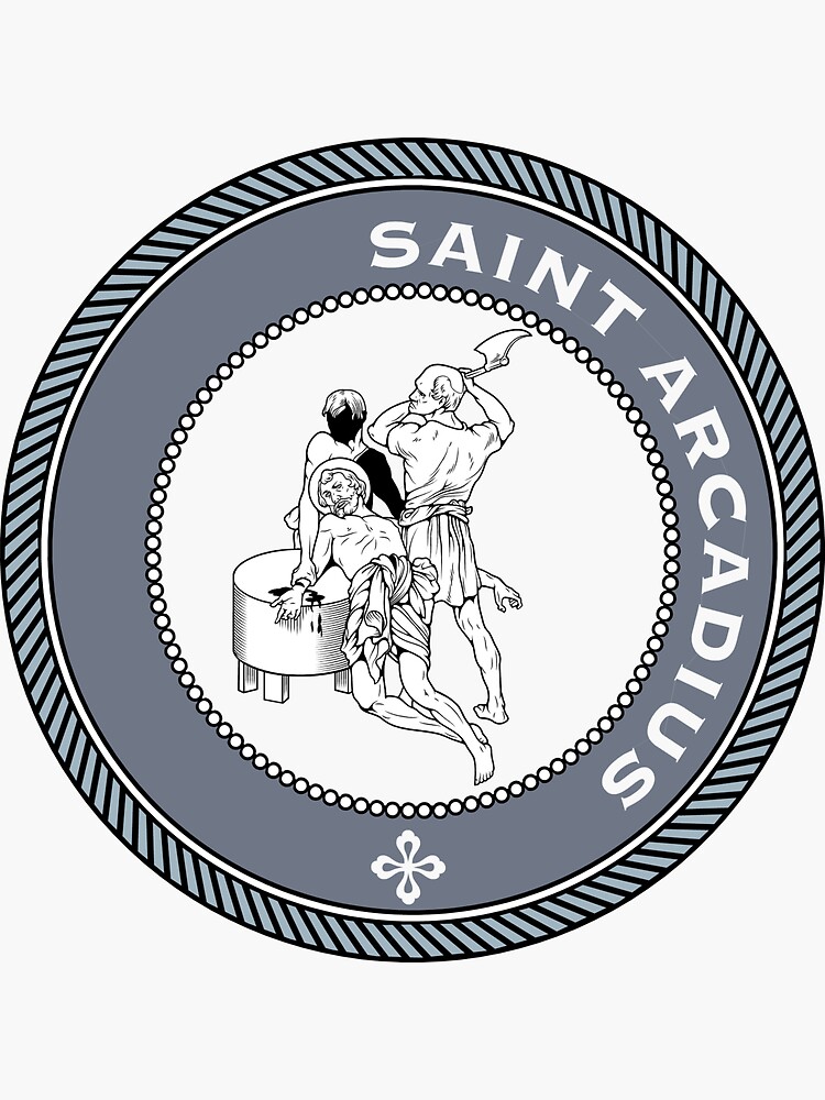 "St Arcadius Medallion" Sticker by CatholicSaints | Redbubble