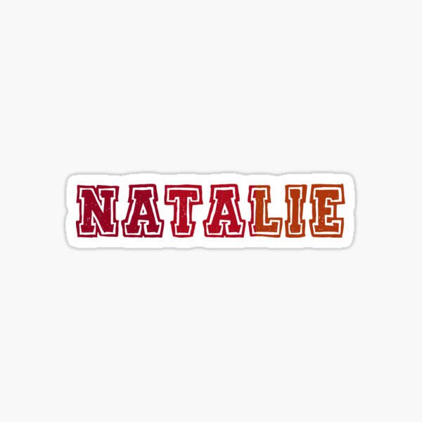 "NATALIE" Sticker for Sale by ruviogevio | Redbubble