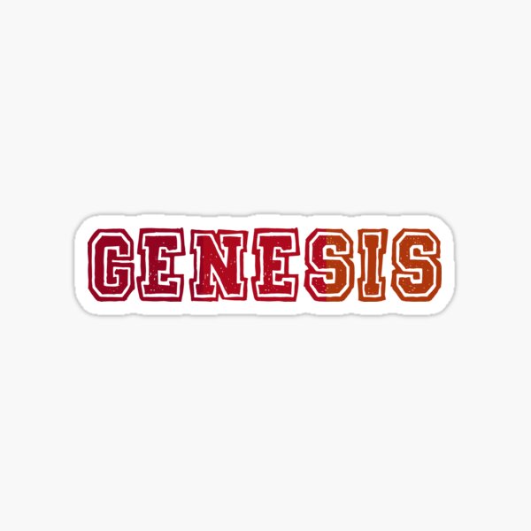 "GENESIS" Sticker for Sale by ruviogevio | Redbubble