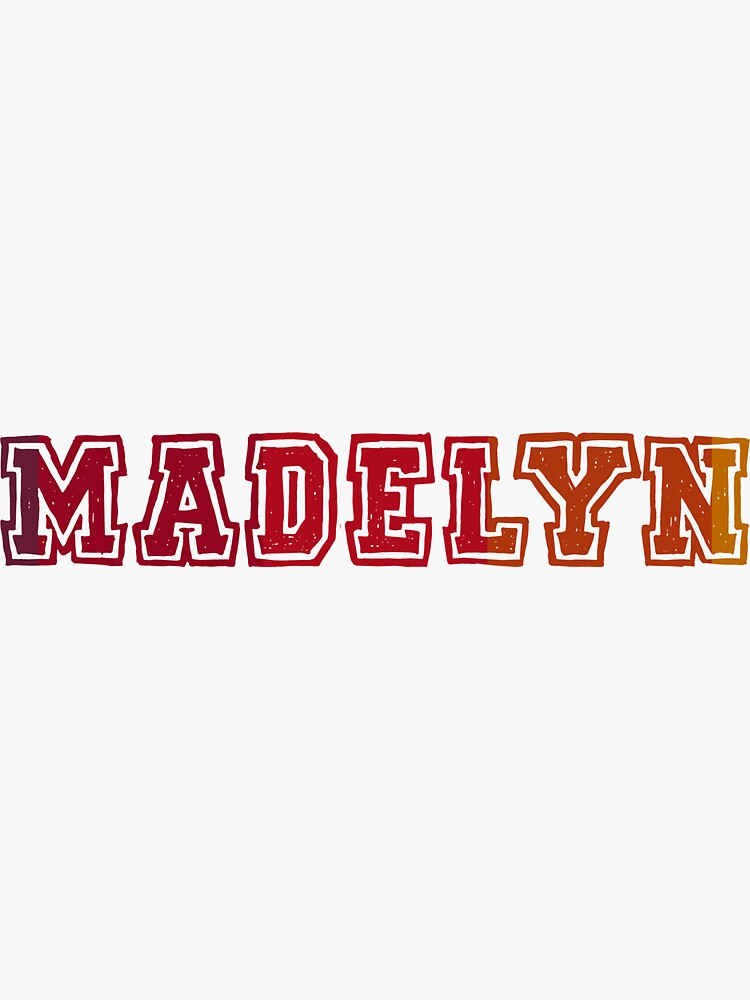 "MADELYN" Sticker by ruviogevio | Redbubble