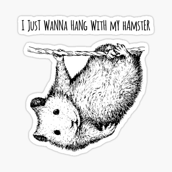 Hamsters Hamster Hamster stickers Cute Dark Grey Hamster Sticker Bubble ...