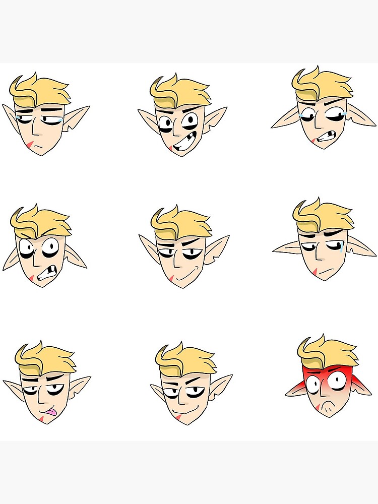 "Hunter the owl house golden guard emotes" Art Print by AxolotlArtist32 ...