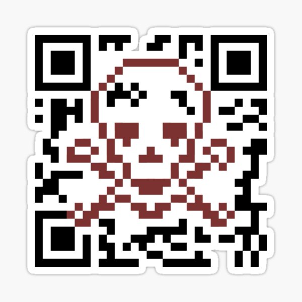 "QR code -red/black skull" Sticker by Cuzzman77 | Redbubble