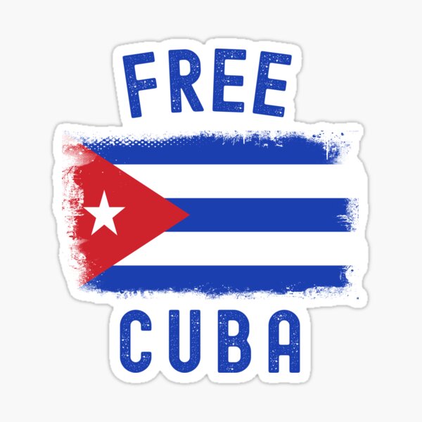 "Free Cuba Cuban Freedom Flag " Sticker for Sale by ExpressWayFour ...