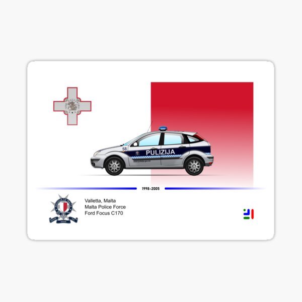 "Malta police vehicle" Sticker for Sale by DrewPodshe | Redbubble