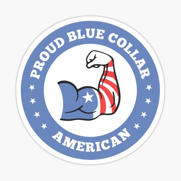 "Proud blue collar Sticker" Sticker for Sale by fiskooriginal | Redbubble