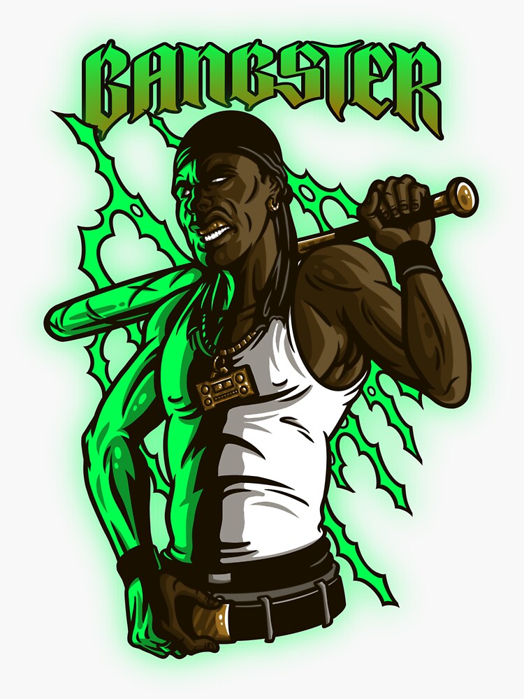 "Gangster Design" Sticker for Sale by Artpace | Redbubble
