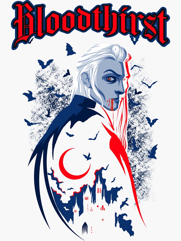 "Bloodthirst Design" Sticker for Sale by Artpace | Redbubble