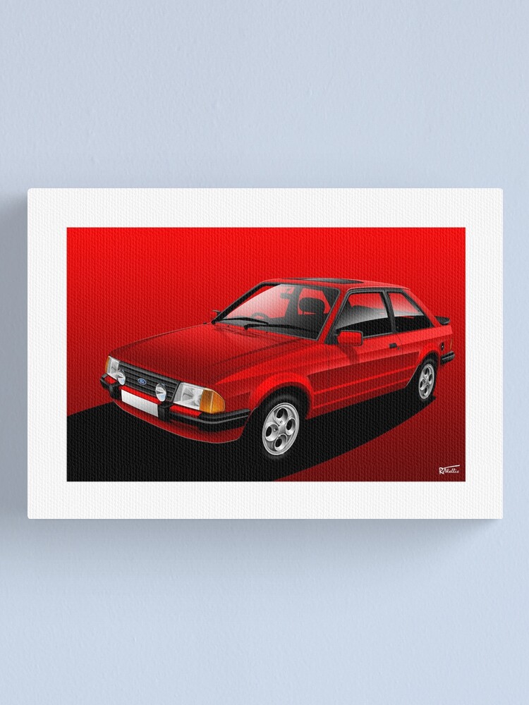 "Poster artwork - Ford Escort XR3i" Canvas Print for Sale by ...