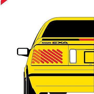 "Nissan Exa Coupe - Yellow" Sticker for Sale by SEZGFX | Redbubble
