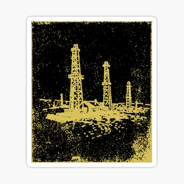 "Oil Wells" Sticker for Sale by HRNDZ | Redbubble