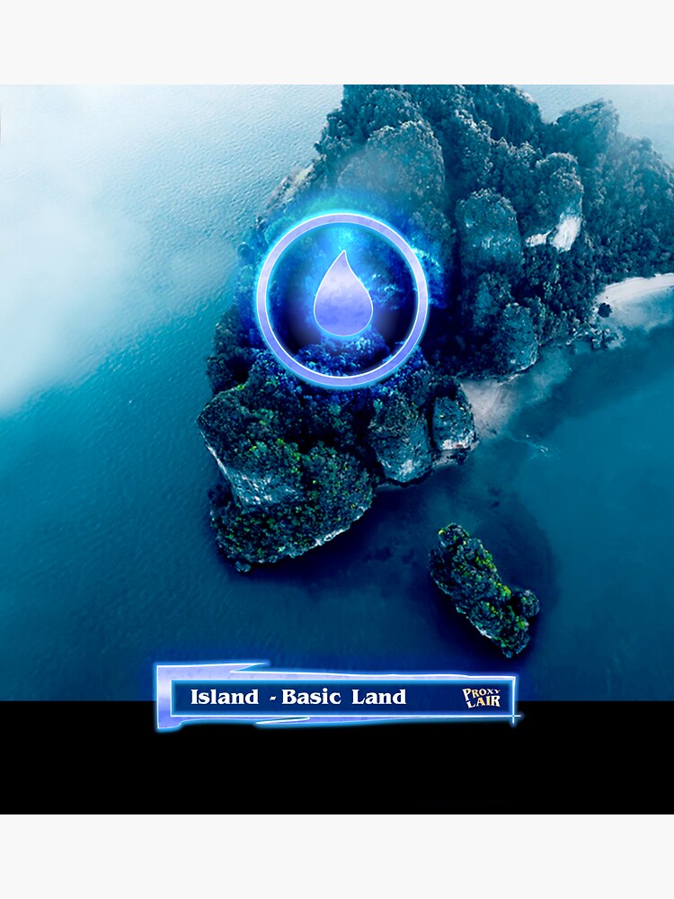 "MTG - Iceland - Basic Land - Blue - Proxy Lair" Sticker for Sale by ...
