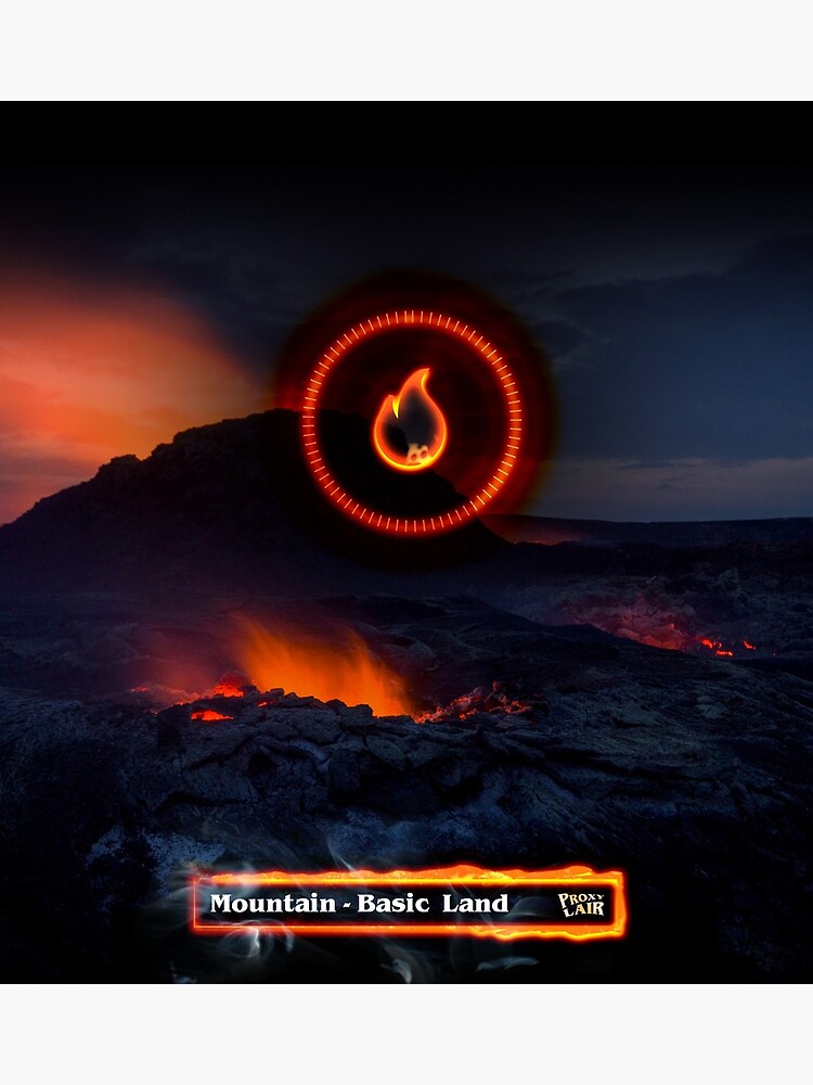 "MTG - Mountain - Basic Land - Red - Proxy Lair" Poster for Sale by ...