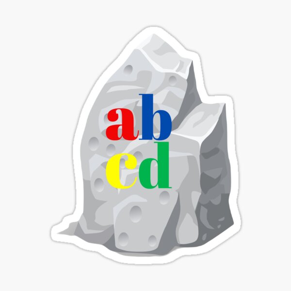 "ABCD Rock" Sticker for Sale by NikitaAg | Redbubble