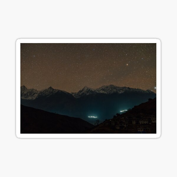 "Night View with Sparkle Stars" Sticker for Sale by Nikoni | Redbubble