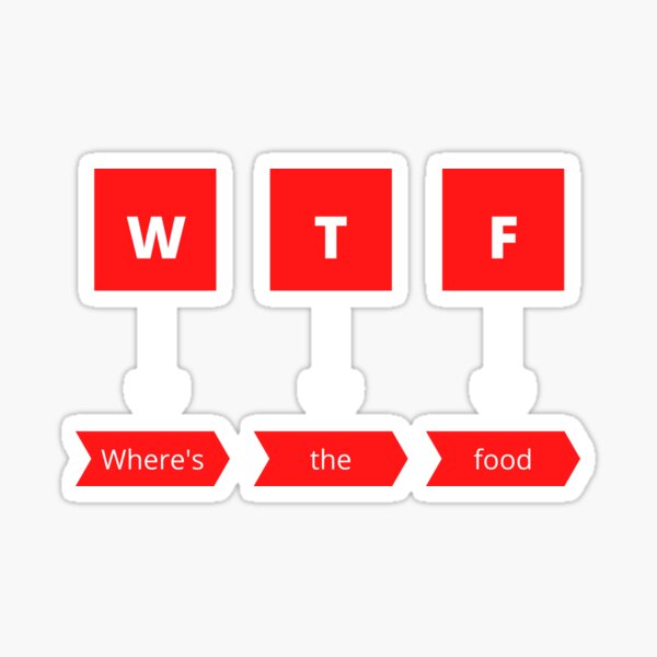 "WTF" Sticker for Sale by MOKAN | Redbubble