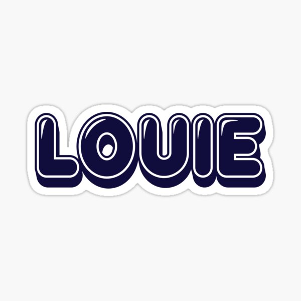 "LOUIE" Sticker for Sale by gerarddiviase | Redbubble