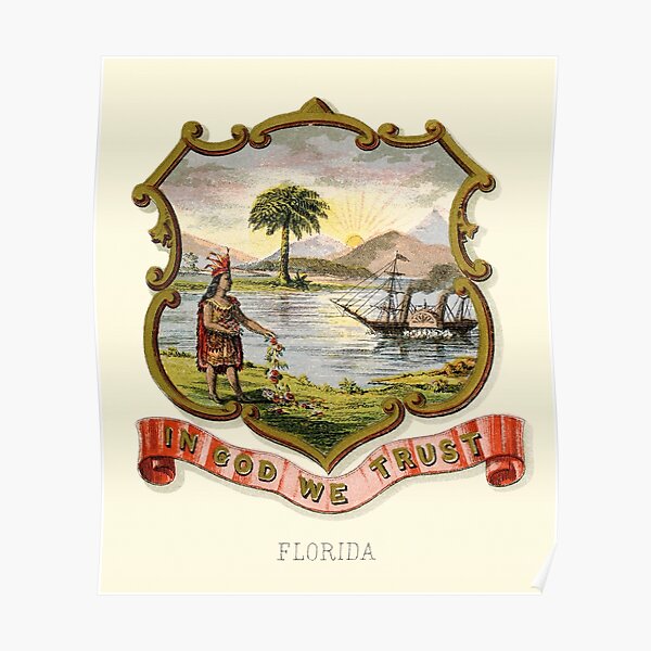 "Historical Coat of Arms of Florida " Poster by abbeyz71 | Redbubble