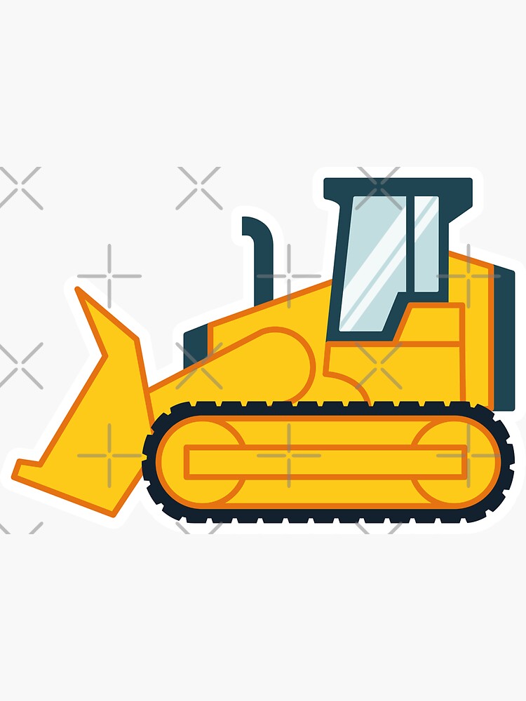 "Cute dozer for the little construction worker" Sticker for Sale by ...
