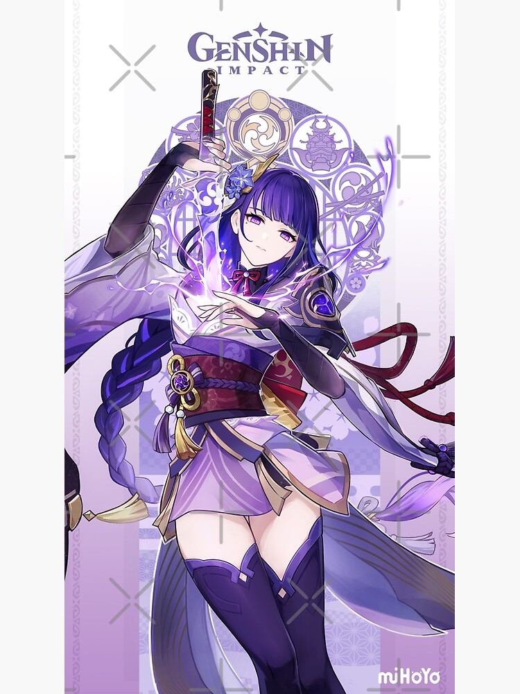 Raiden Shogun (Baal) Card - Genshin Impact Premium Matte Vertical ...