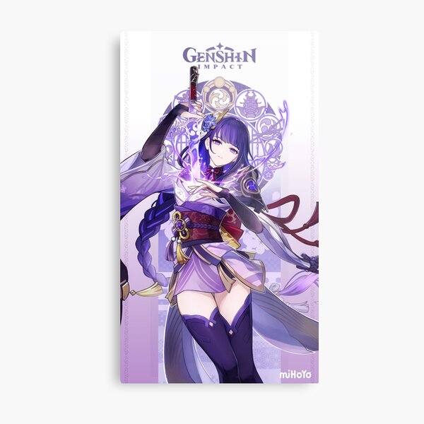 "Raiden Shogun (Baal) Card - Genshin Impact" Metal Print for Sale by ...