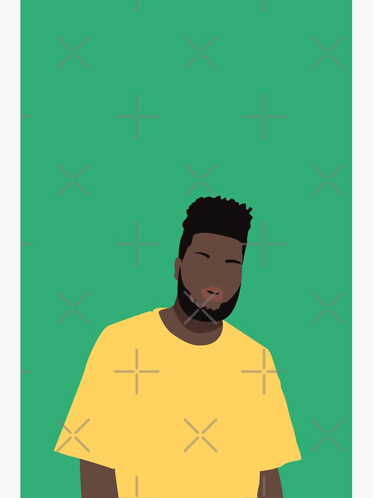 "KHALID GREEN" Sticker by ByersPrints | Redbubble