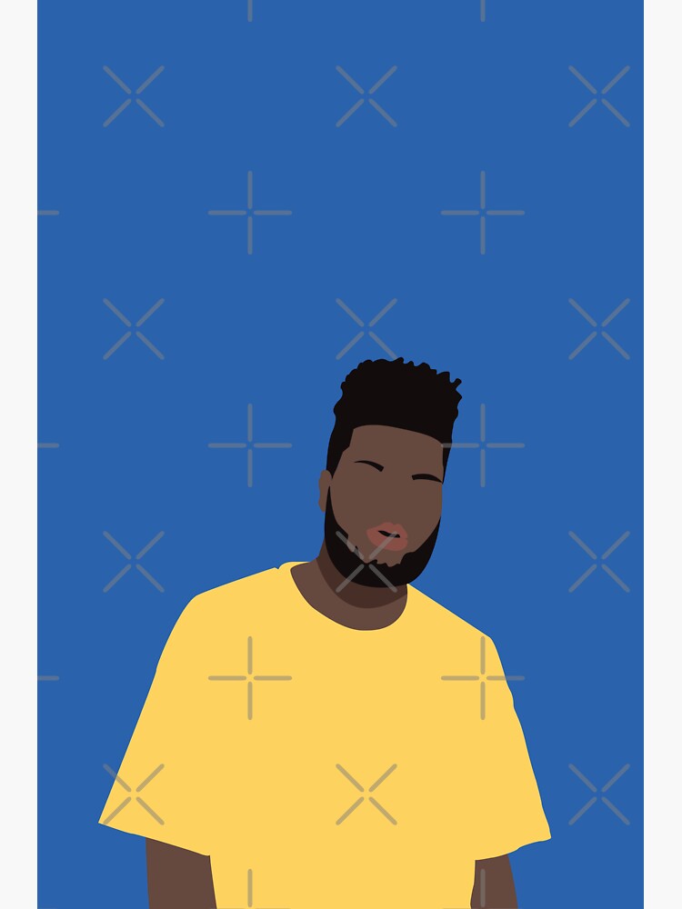 "KHALID BLUE" Sticker by ByersPrints | Redbubble