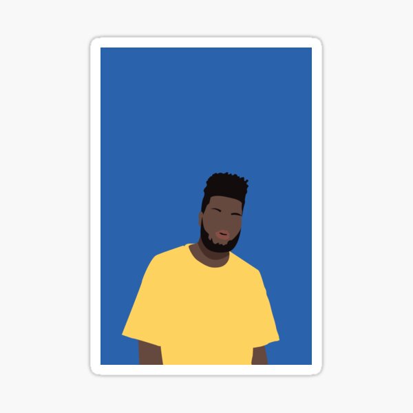 "KHALID BLUE" Sticker by ByersPrints | Redbubble