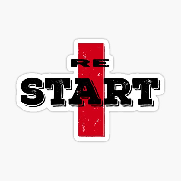 "Restart" Sticker for Sale by theodordecker | Redbubble