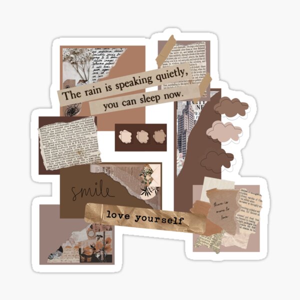 "Brown Aesthetic" Sticker for Sale by kateispoppin | Redbubble
