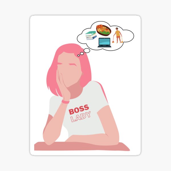 "BOSS LADY" Sticker by RiyaVohra | Redbubble