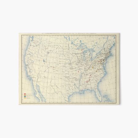 "Old US Iron Mining Map (1898) Vintage United States Metal Ore Atlas ...