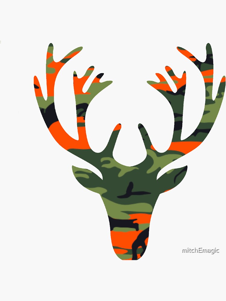 "Deer Camo Head" Sticker for Sale by mitchEmagic | Redbubble