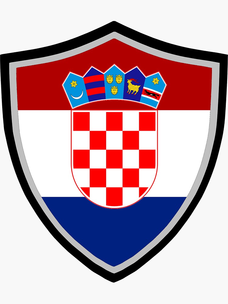 "Croatia shield flag" Sticker for Sale by P-I-R | Redbubble