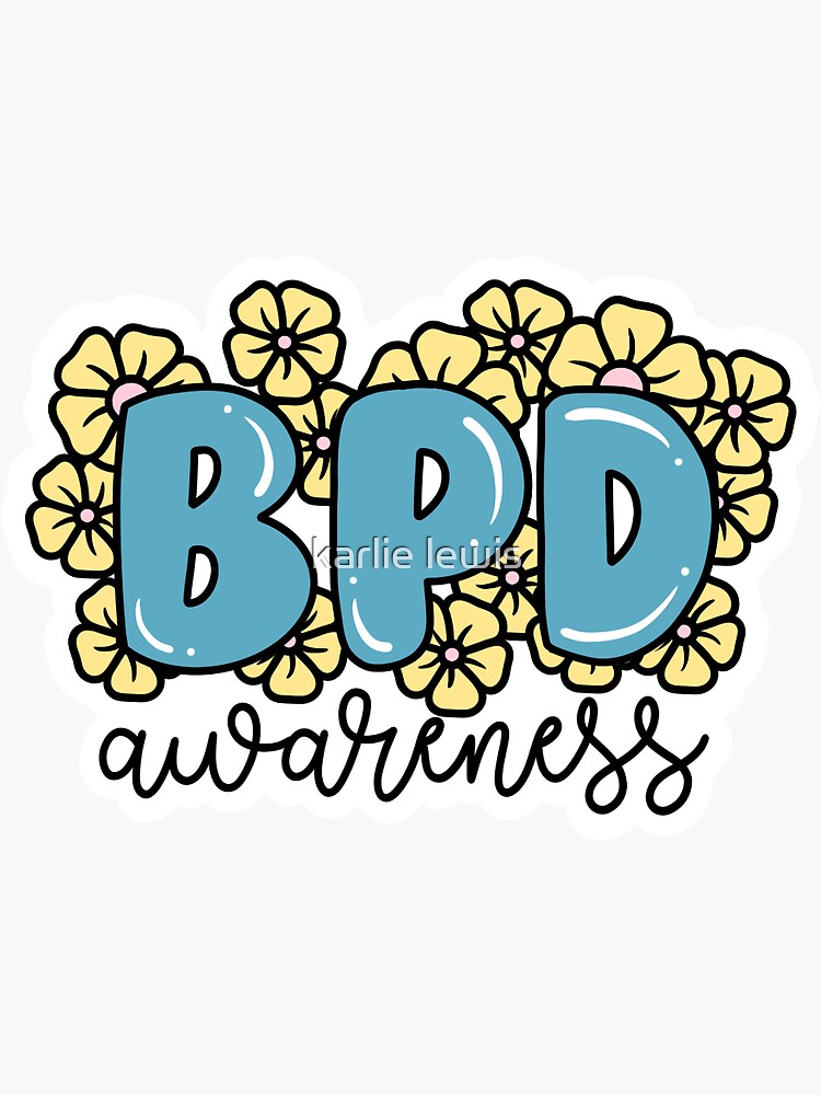 "Borderline bpd awareness " Sticker for Sale by krliel | Redbubble