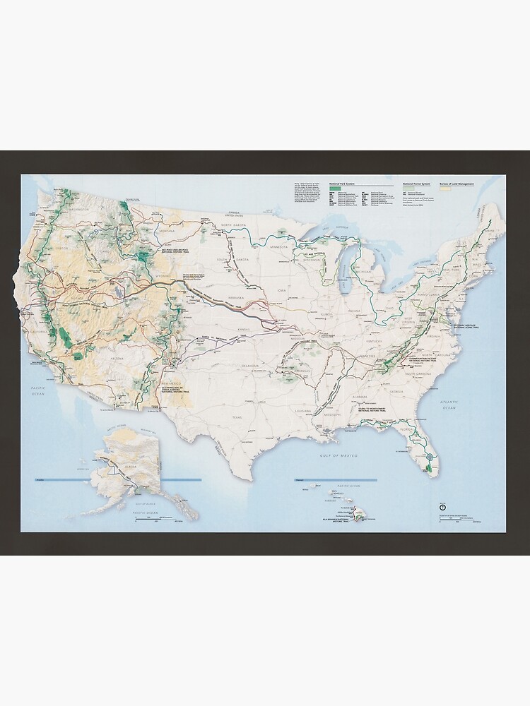 "US National Trails System Map (2004) United States Scenic Hiking ...
