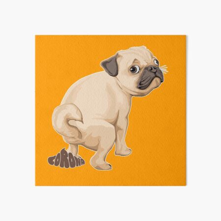 "Pooping Dog, fuck corona" Art Board Print for Sale by olazlo | Redbubble