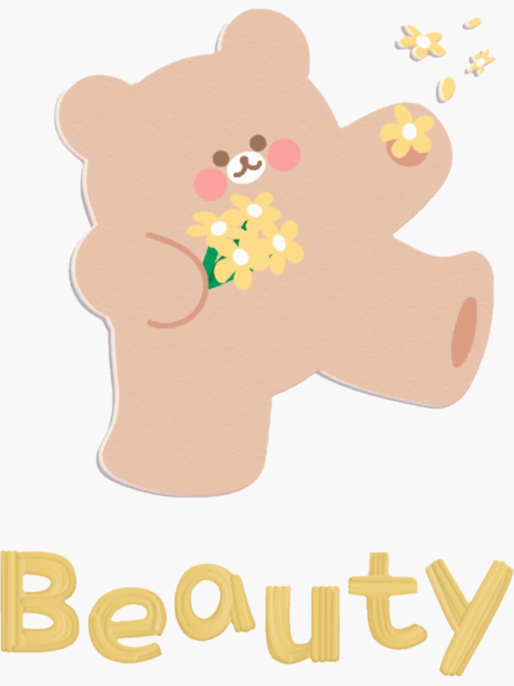 "Cute teddy bear doodle design" Sticker for Sale by Vaishnaviart91 ...