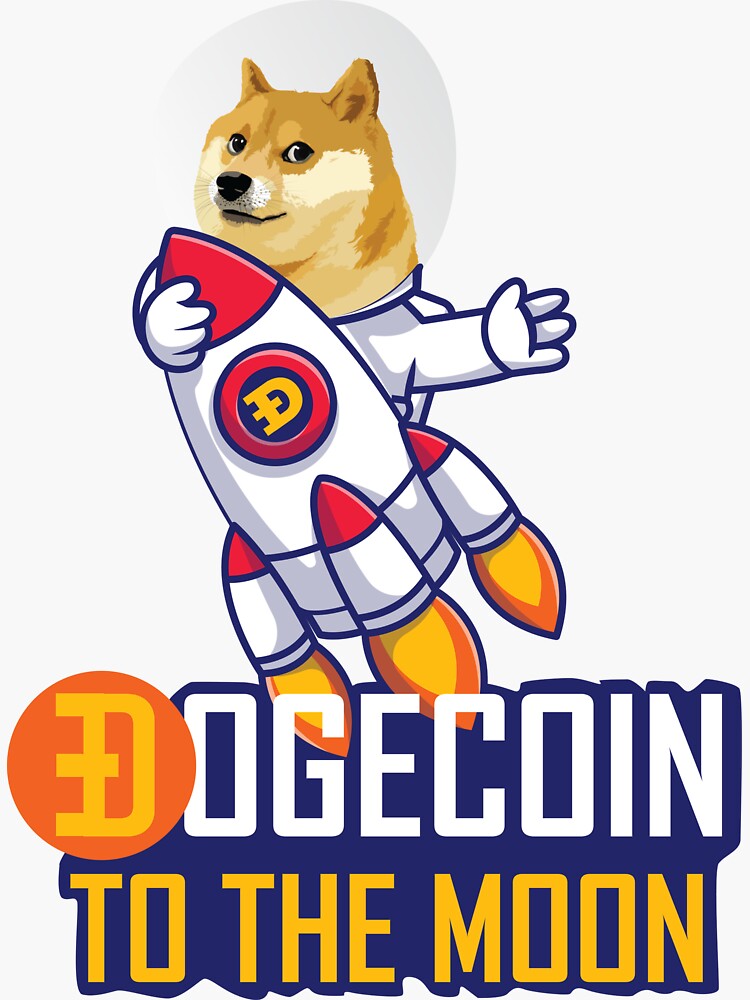 "Dogecoin Logo Re Illustrate and new concept" Sticker for Sale by ...