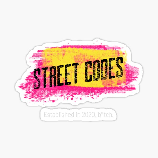 " Street Codes Logo Streetwear Street Codes" Sticker for Sale by ...