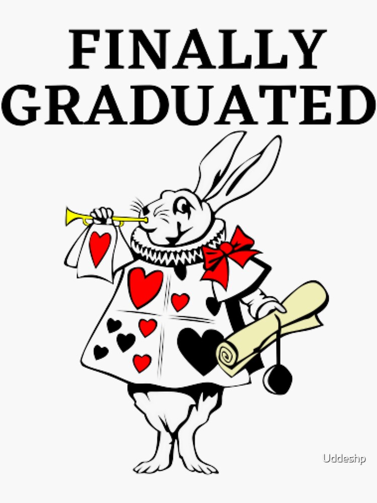 "finally graduated" Sticker for Sale by Uddeshp | Redbubble