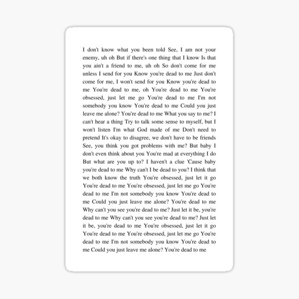 "Kali Uchis - Dead To Me" Sticker for Sale by verticalley | Redbubble