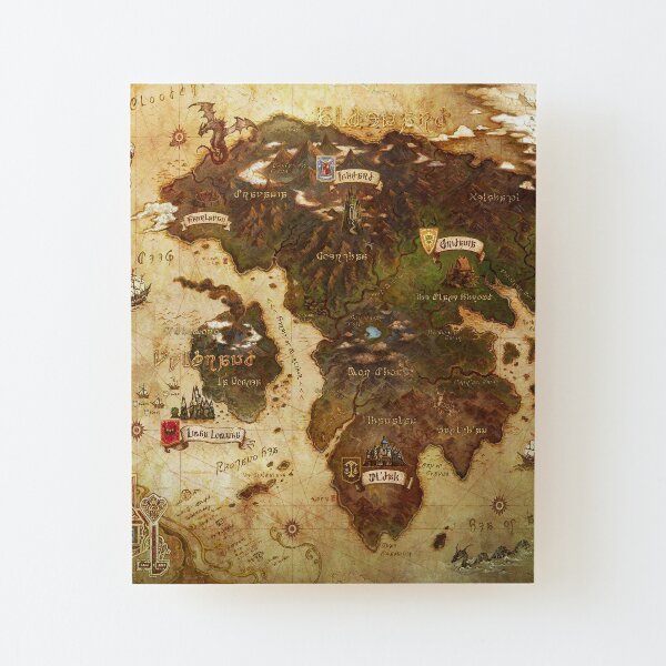"Eorzea FFXIV Map" Mounted Print by hayesade | Redbubble