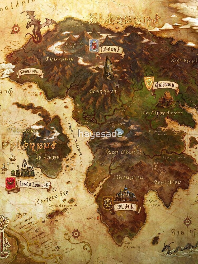 "Eorzea FFXIV Map" A-Line Dress by hayesade | Redbubble