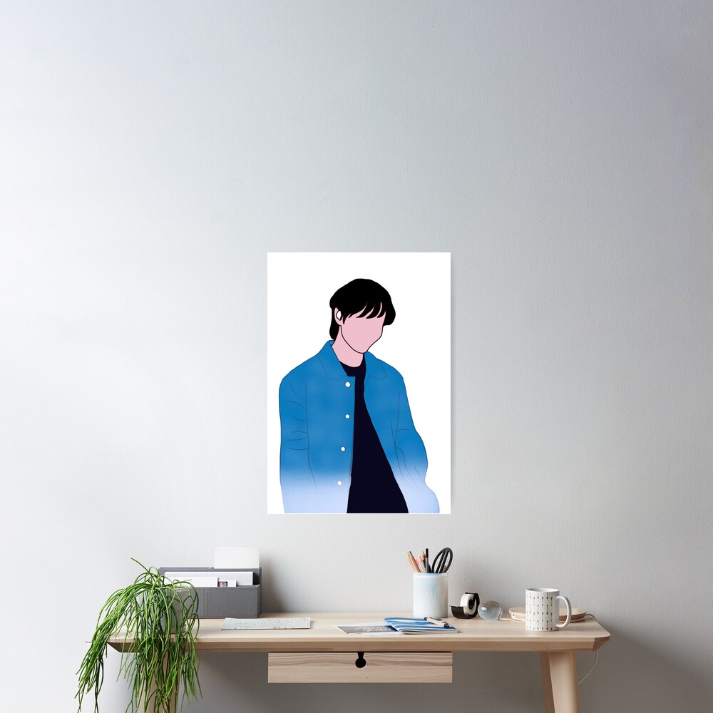 "BTS V - Line Art" Poster by studiowrad | Redbubble