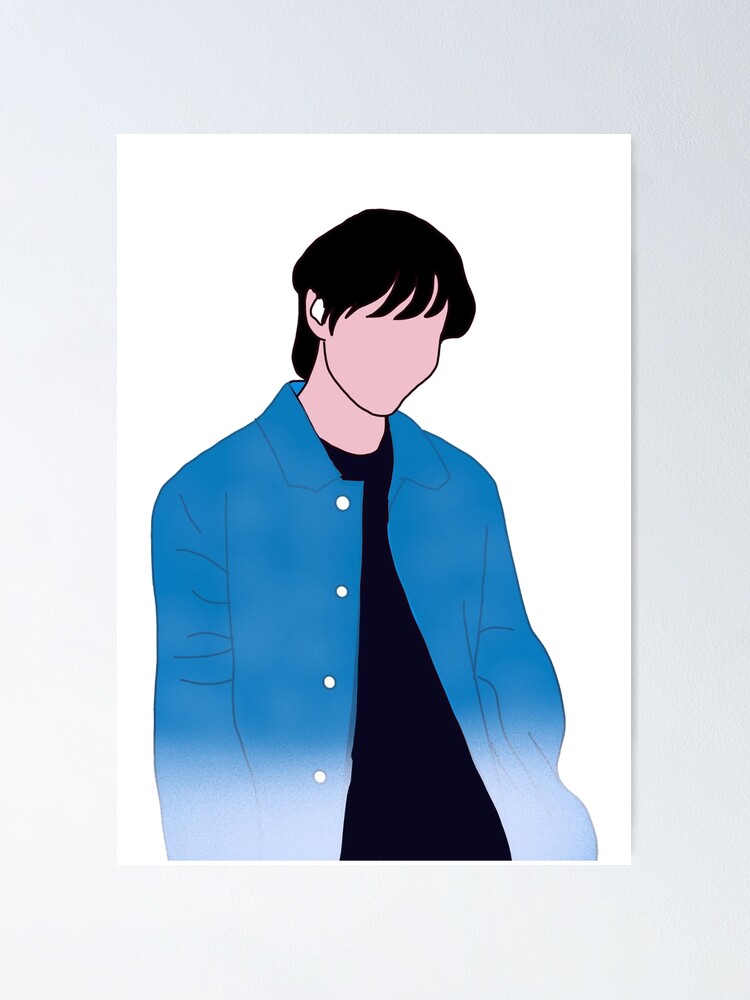 "BTS V - Line Art" Poster by studiowrad | Redbubble