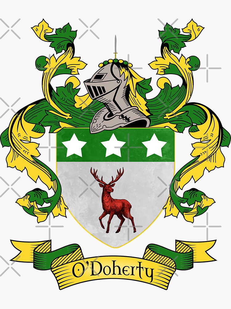 Pegatina «Escudo de armas de O'Doherty | Cresta de la familia O'Doherty ...