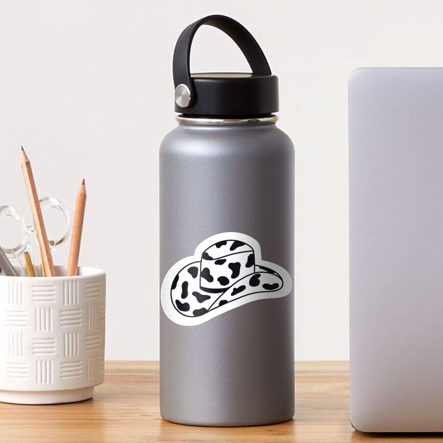 "Cow print cowboy hat " Sticker for Sale by KinleyStation | Redbubble