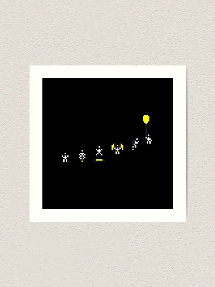 "Evolution of flight - Pixelated stick figure finding flight" Art Print ...
