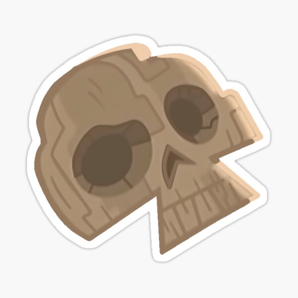 "TD Duncney - Wooden Skull" Sticker for Sale by TD-CourtR | Redbubble